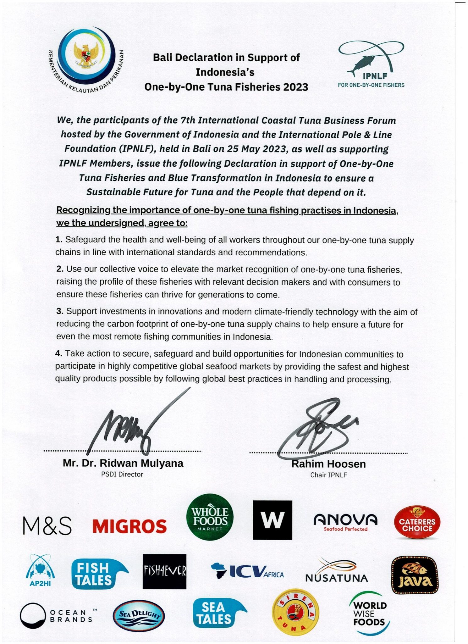 The Bali Declaration 2023 - IPNLF